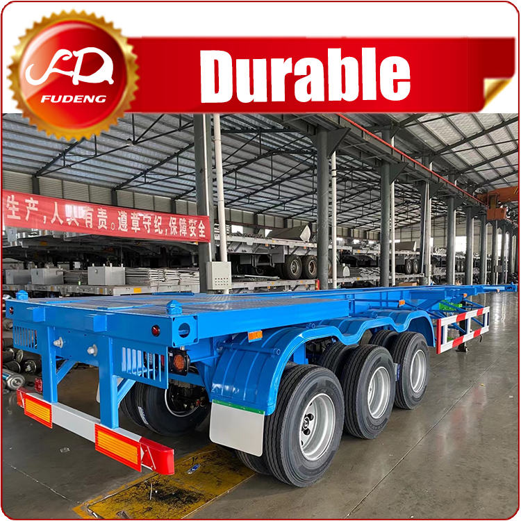 Tri Axle 12m Skeletal Trailers with Rear Platform - Buy skeleton ...