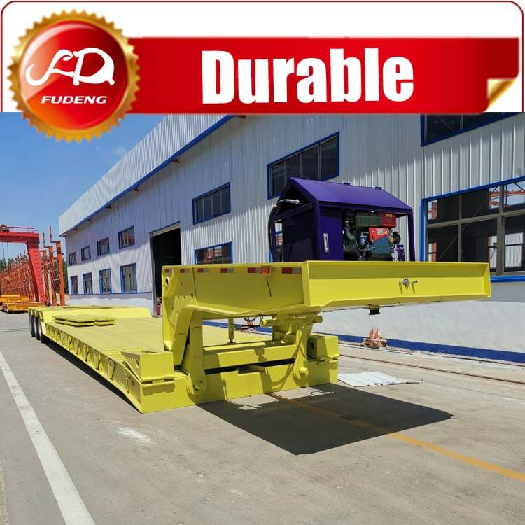 Front Loading 100 Ton Lowboy Trailer - Buy Front loading trailer, 100 ...