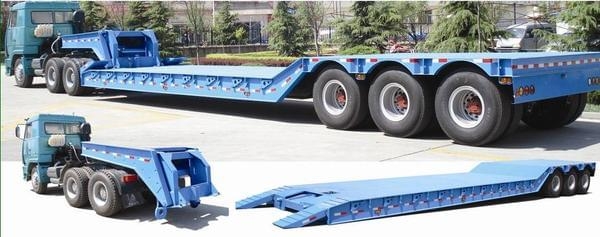 Front Loading 100 Ton Lowboy Trailer - Buy Front loading trailer, 100 ...