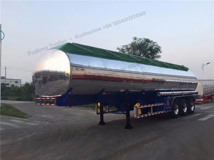 Transport edible cooking oil stainless steel tanker truck trailer ...